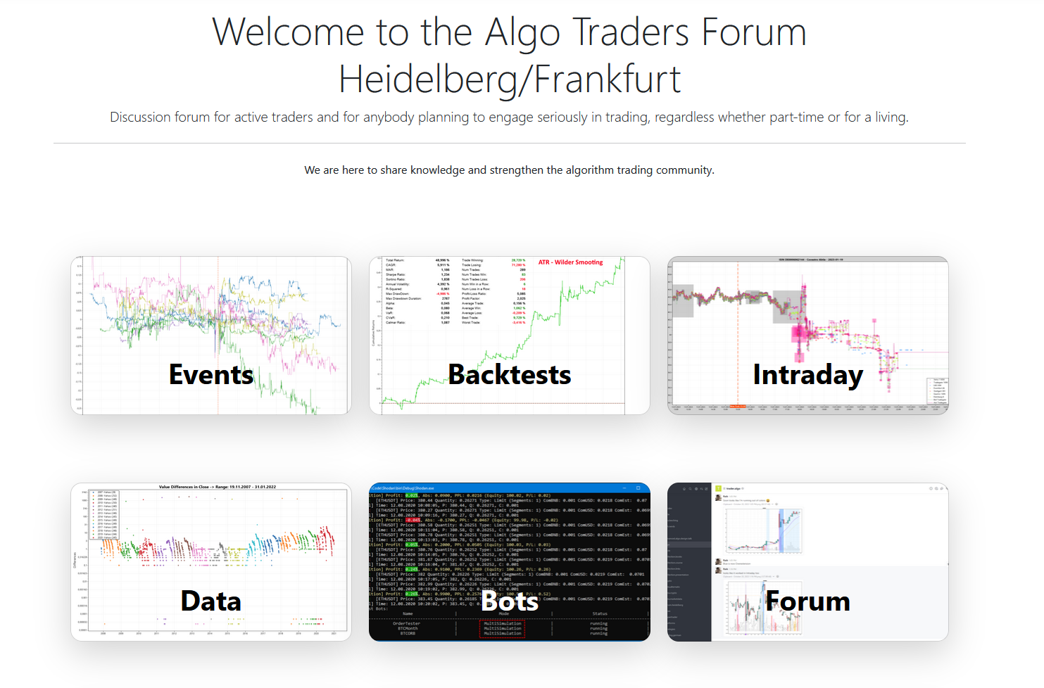 Home page - Algo Traders Forum Heidelberg/Frankfurt